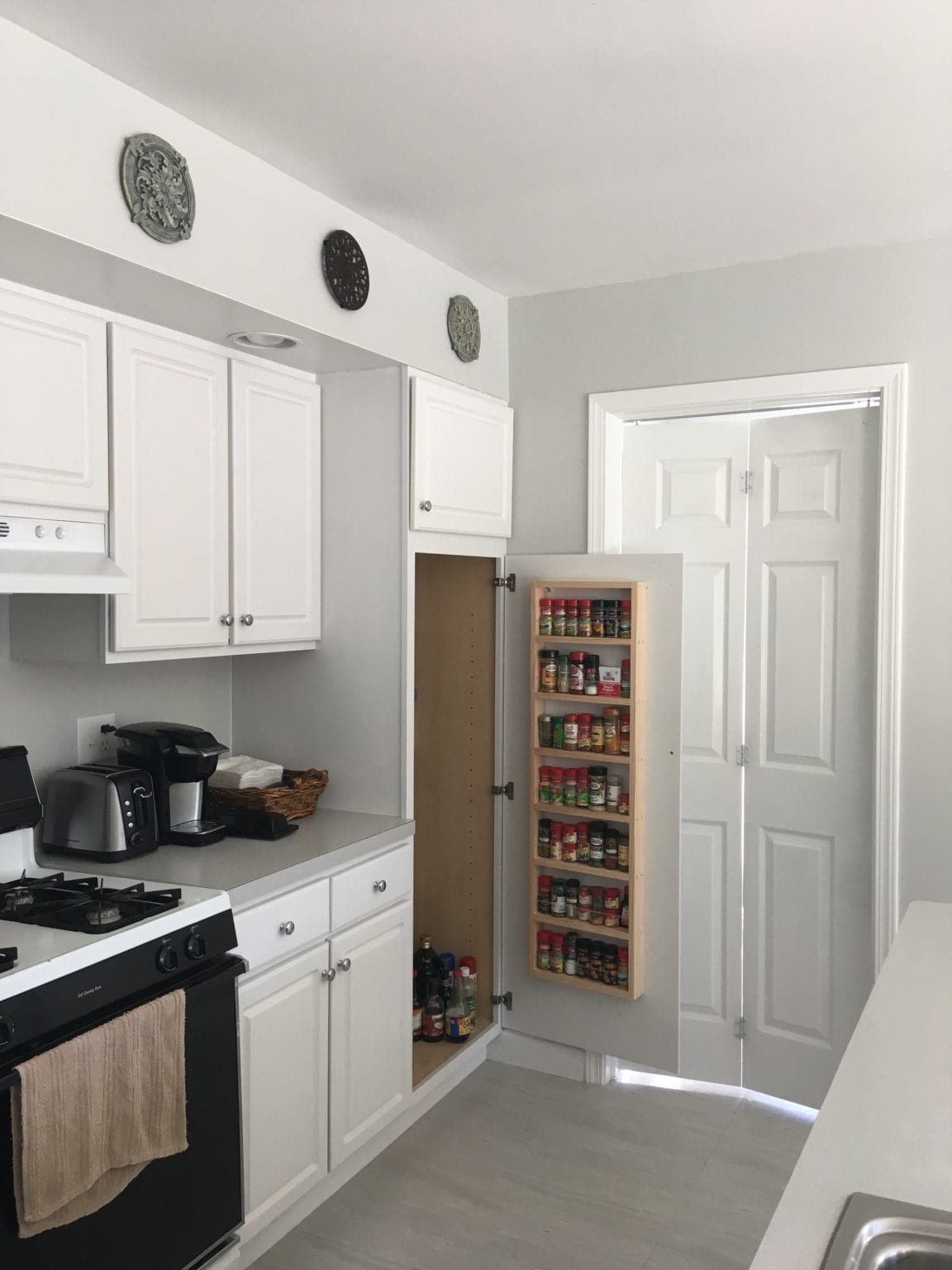 Wooden Kitchen Spice Rack | On The Wall | 48" x 14" x 2.5"