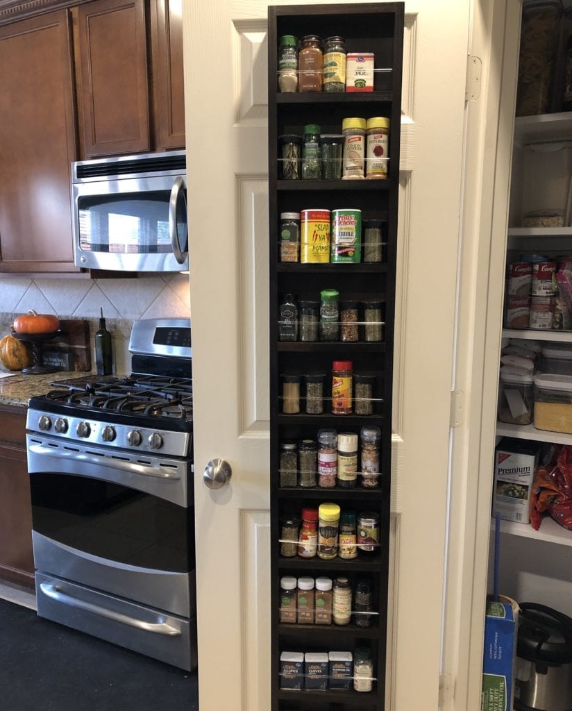 Wooden Kitchen Spice Rack | On The Wall | 55" x 14" x 3.5"