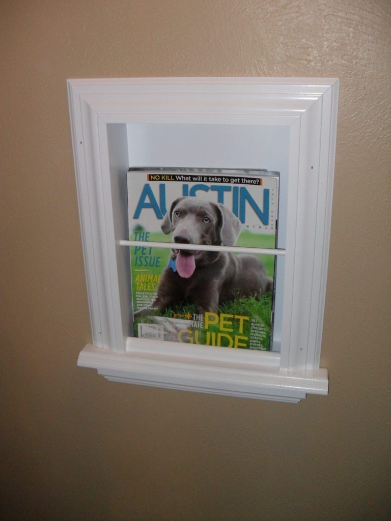 Monterey-1 Recessed Magazine Rack - WG Wood Products